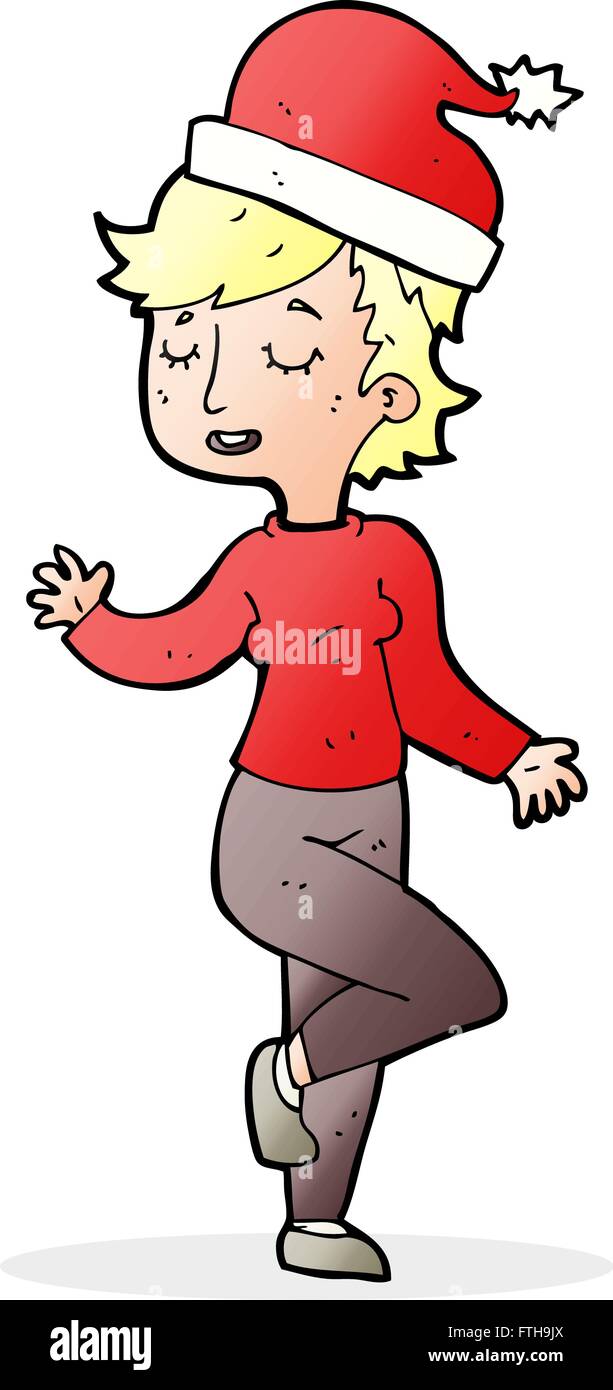 cartoon woman getting ready for christmas Stock Vector Image & Art - Alamy