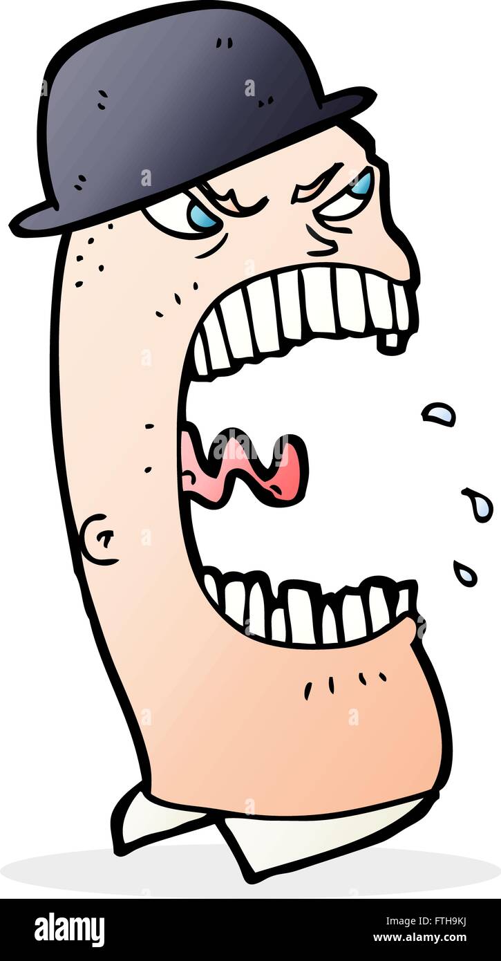 Cartoon angry man in hat Stock Vector Images - Alamy