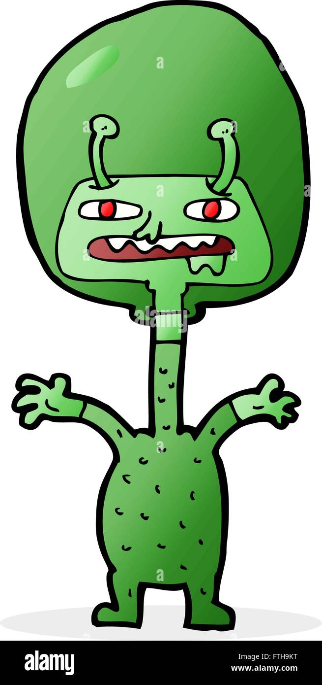 cartoon space alien Stock Vector Image & Art - Alamy