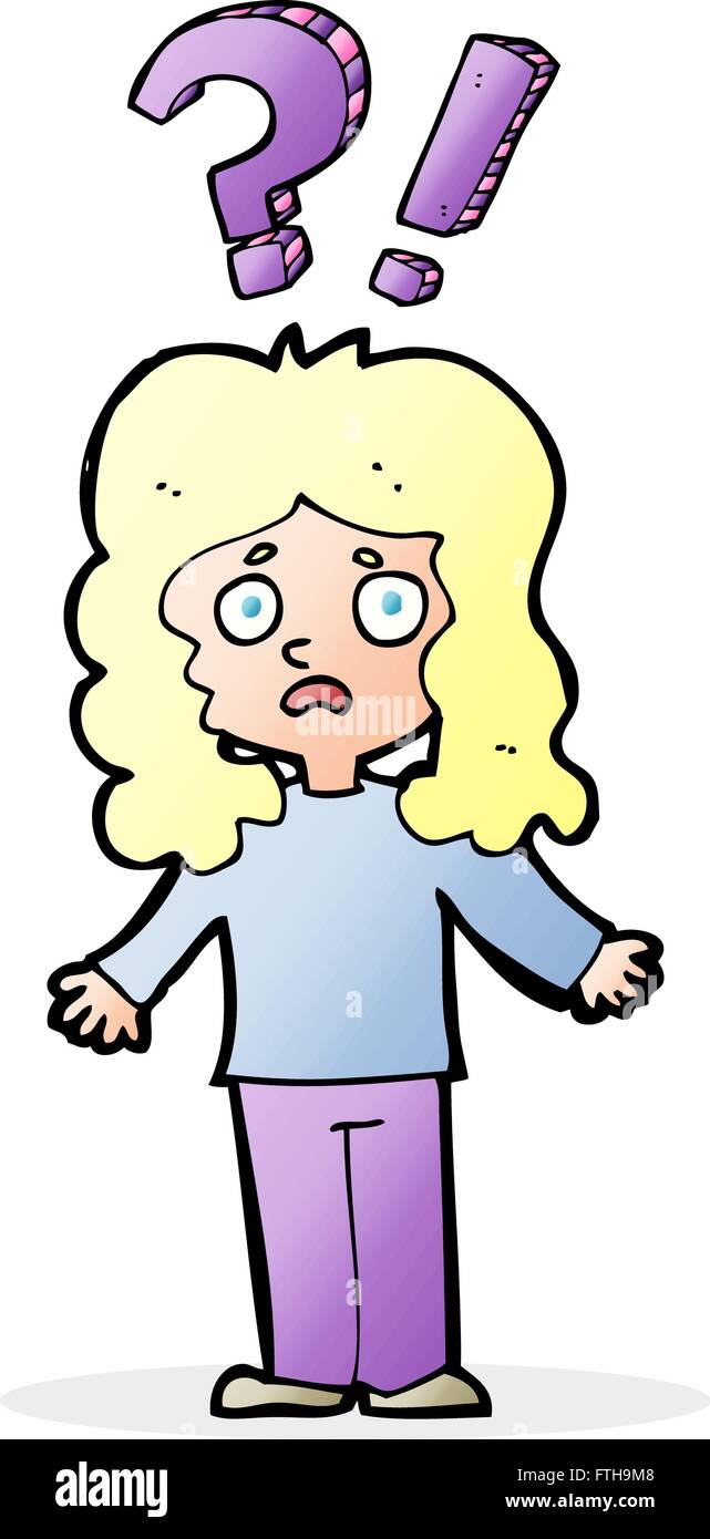 cartoon confused woman Stock Vector Image & Art - Alamy
