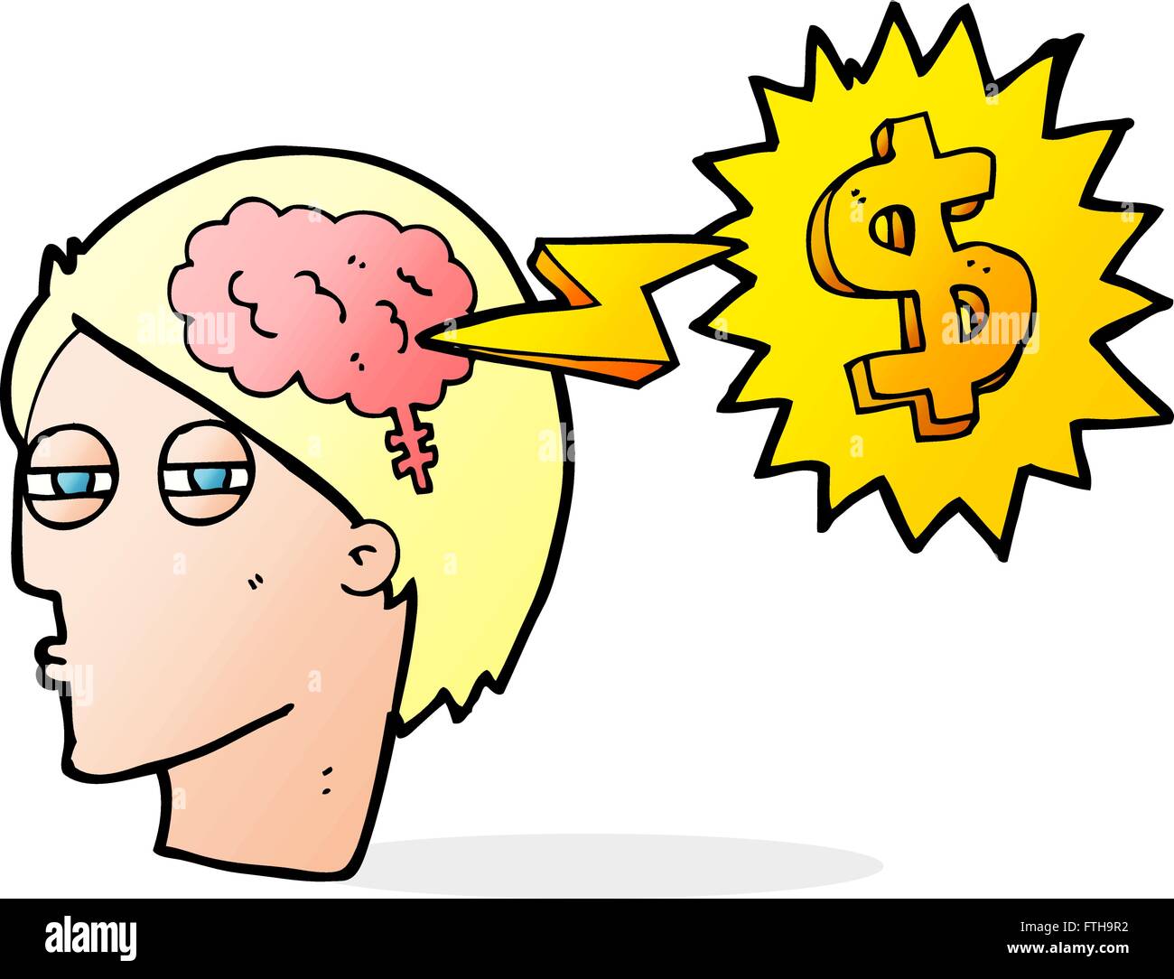 thinking of ways to make more money cartoon Stock Vector Image & Art ...