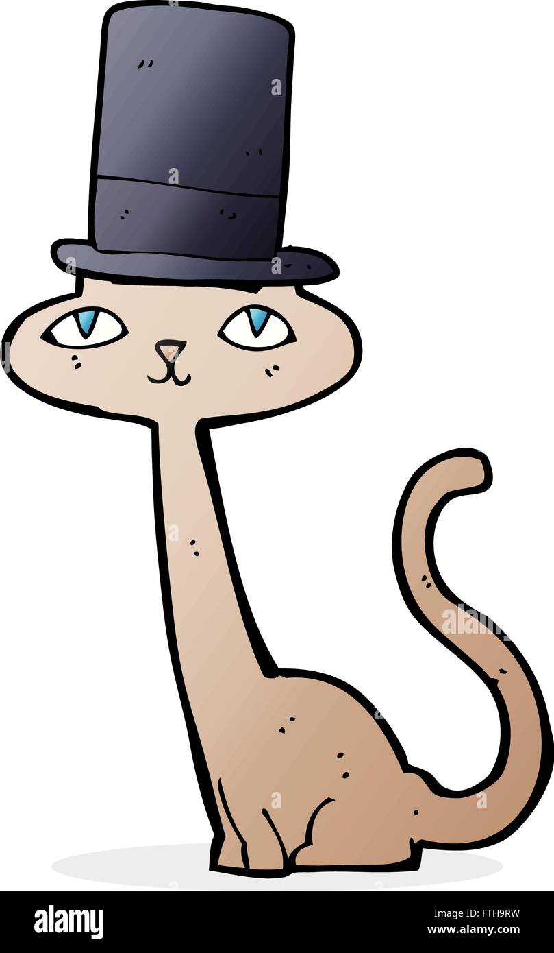 Cartoon cat wearing top hat hi-res stock photography and images - Alamy