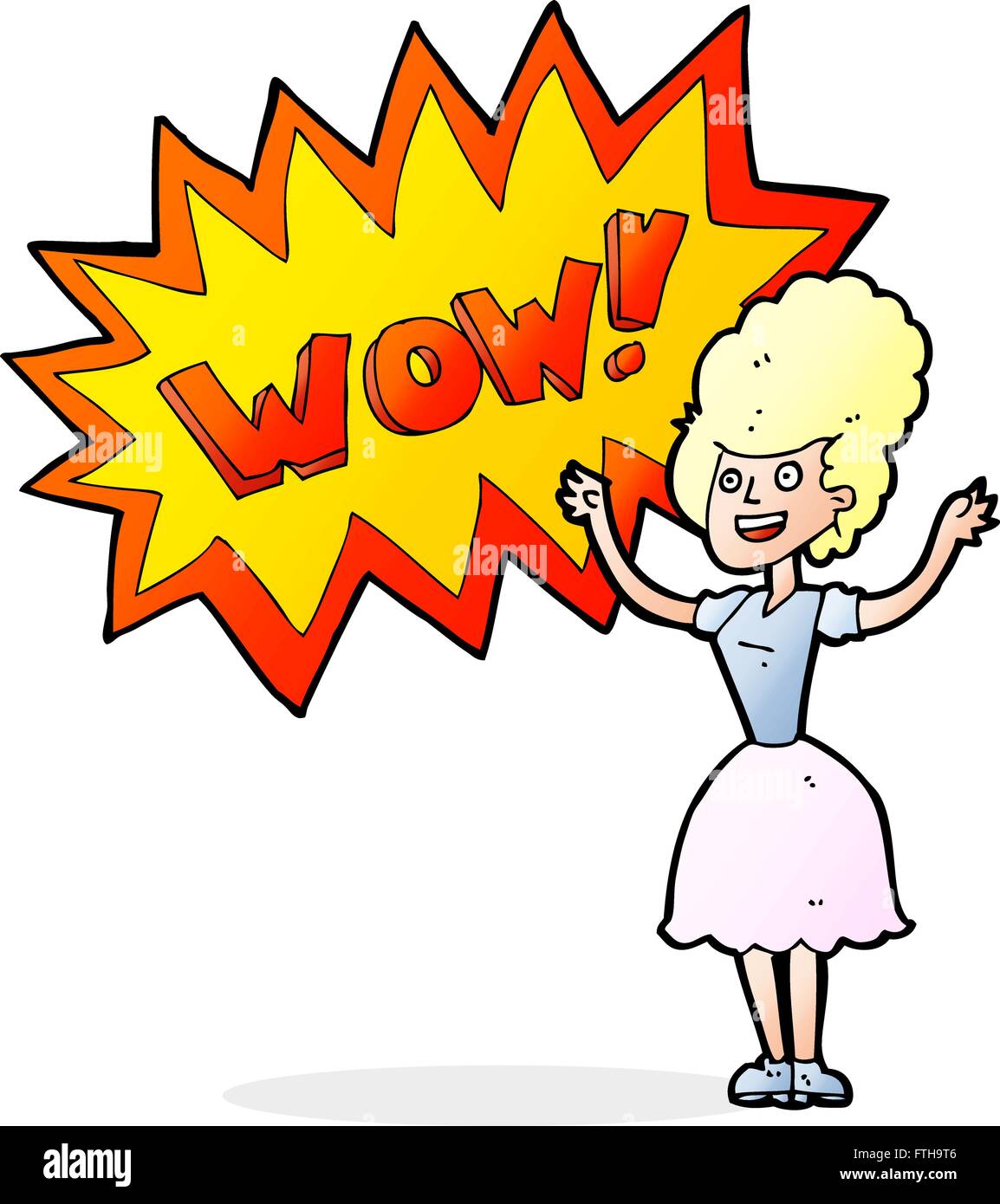 cartoon wow symbol Stock Vector Image & Art - Alamy