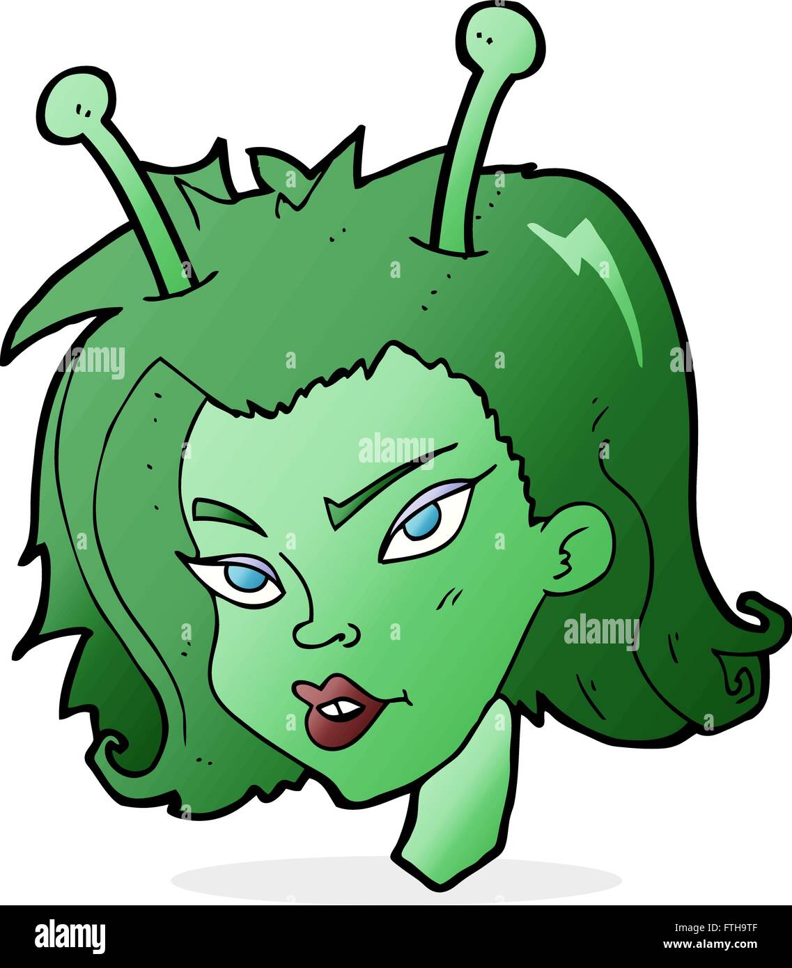 cartoon alien woman Stock Vector Image & Art - Alamy