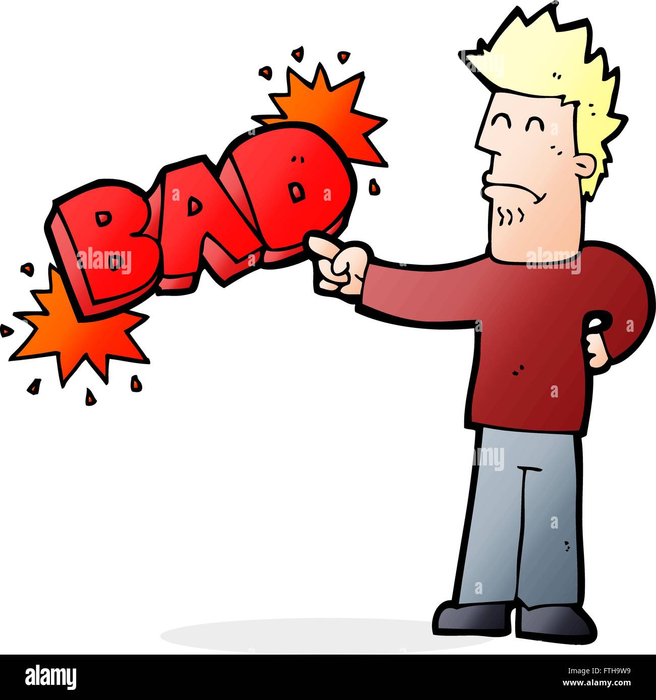 cartoon man pointing out the bad Stock Vector Image & Art - Alamy