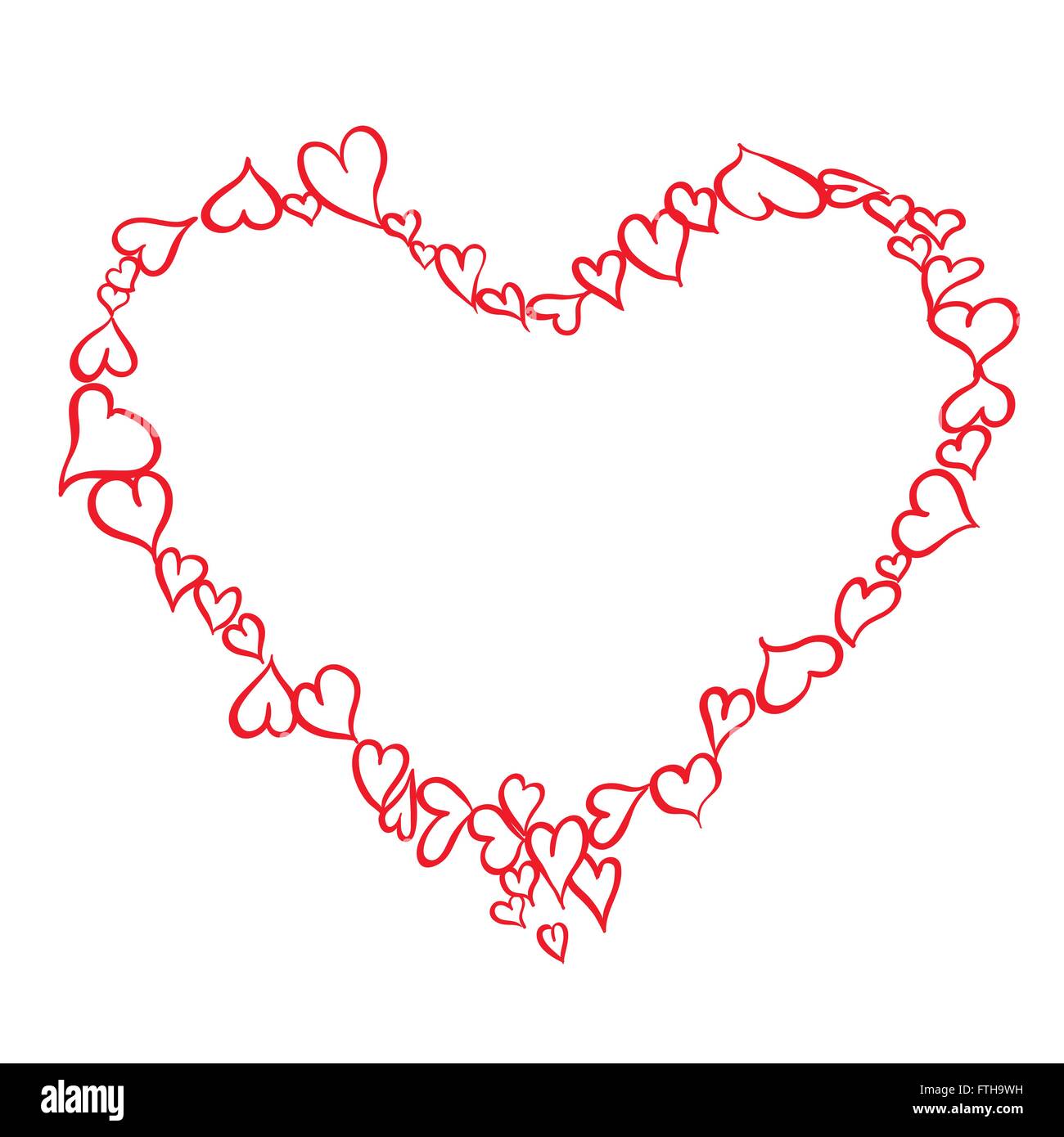 heart from small hearts Stock Vector Image & Art - Alamy