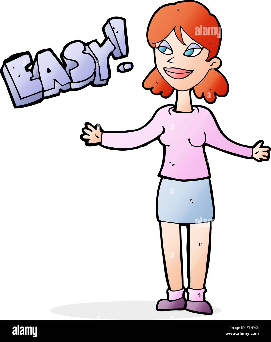 cartoon woman confident in her abilities Stock Vector Image & Art - Alamy