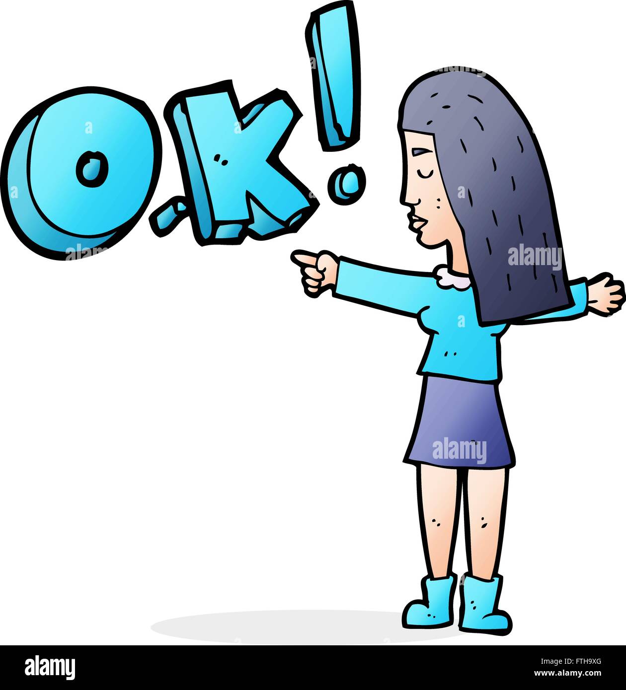 cartoon woman thinking OK Stock Vector Image & Art - Alamy