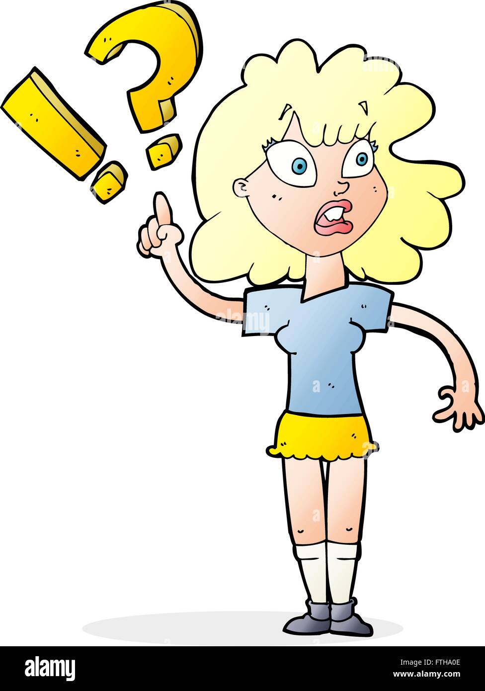 cartoon woman with question Stock Vector Image & Art - Alamy