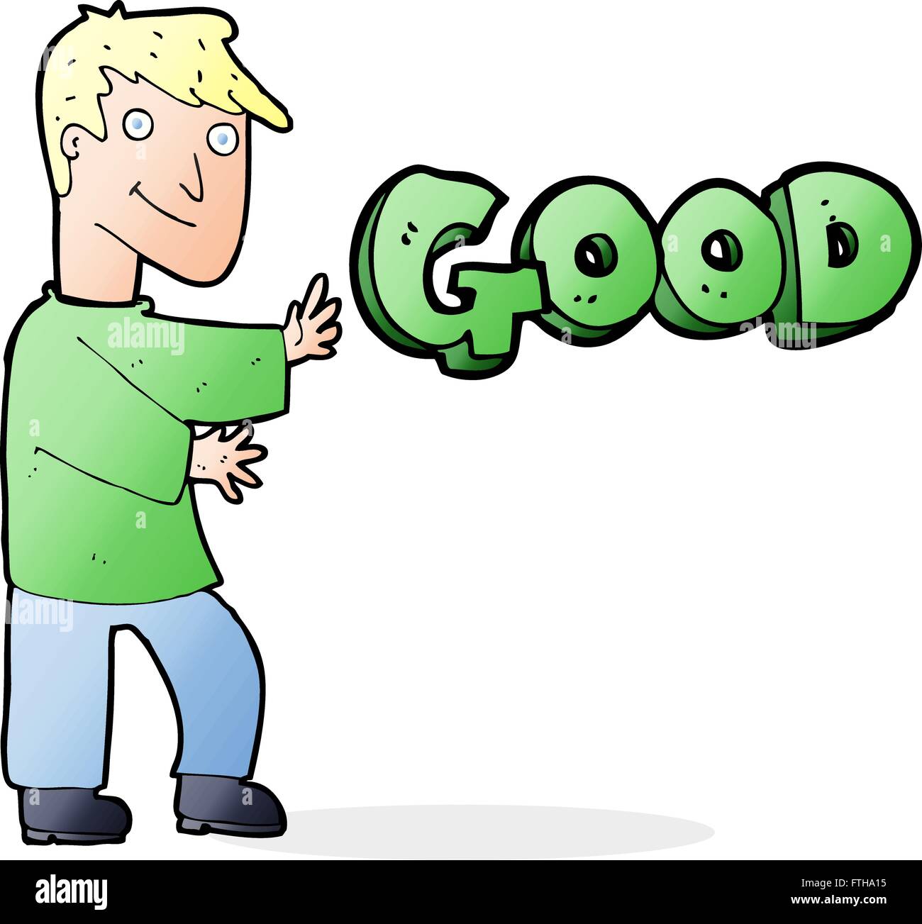 cartoon man doing good Stock Vector Image & Art - Alamy