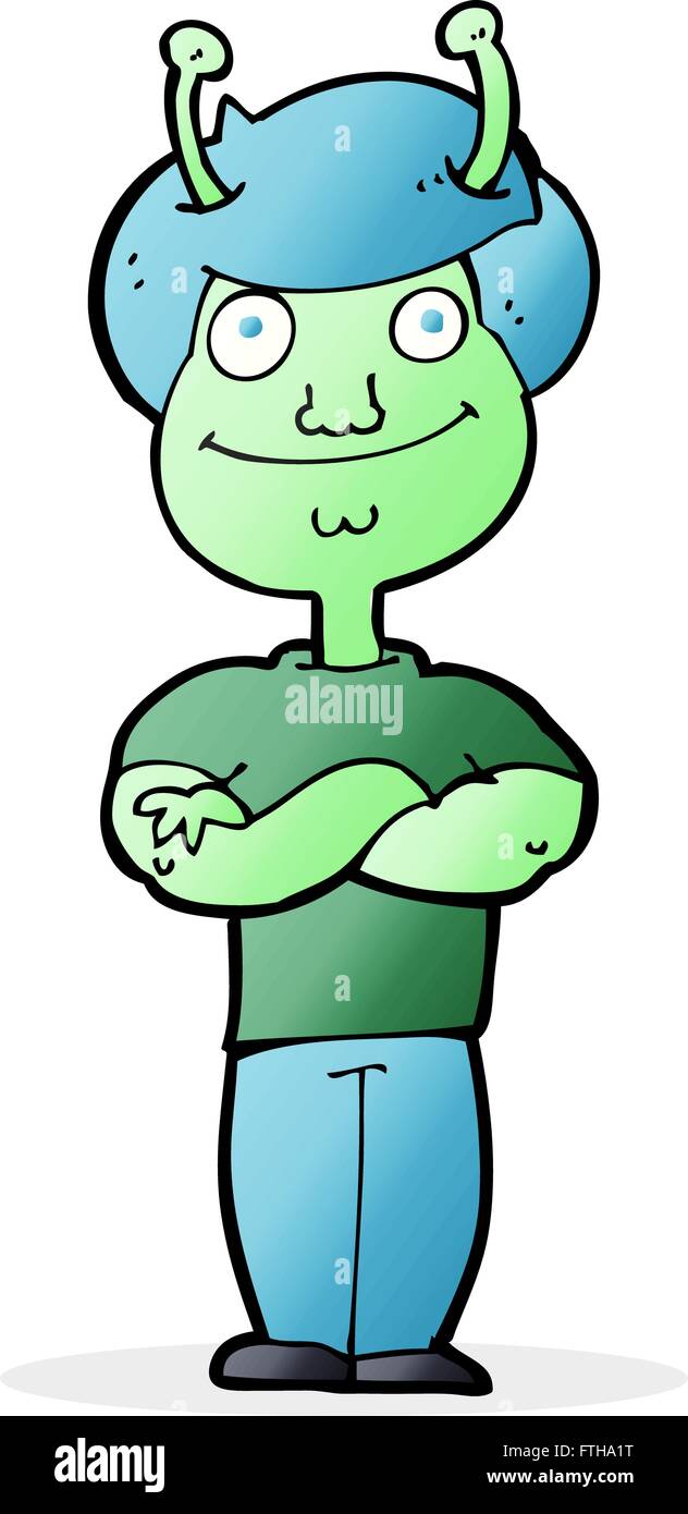 cartoon space alien Stock Vector Image & Art - Alamy