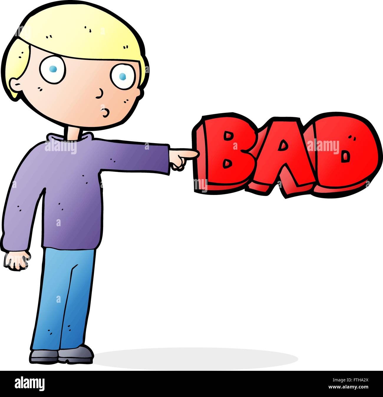 cartoon man pointing out the bad Stock Vector Image & Art - Alamy