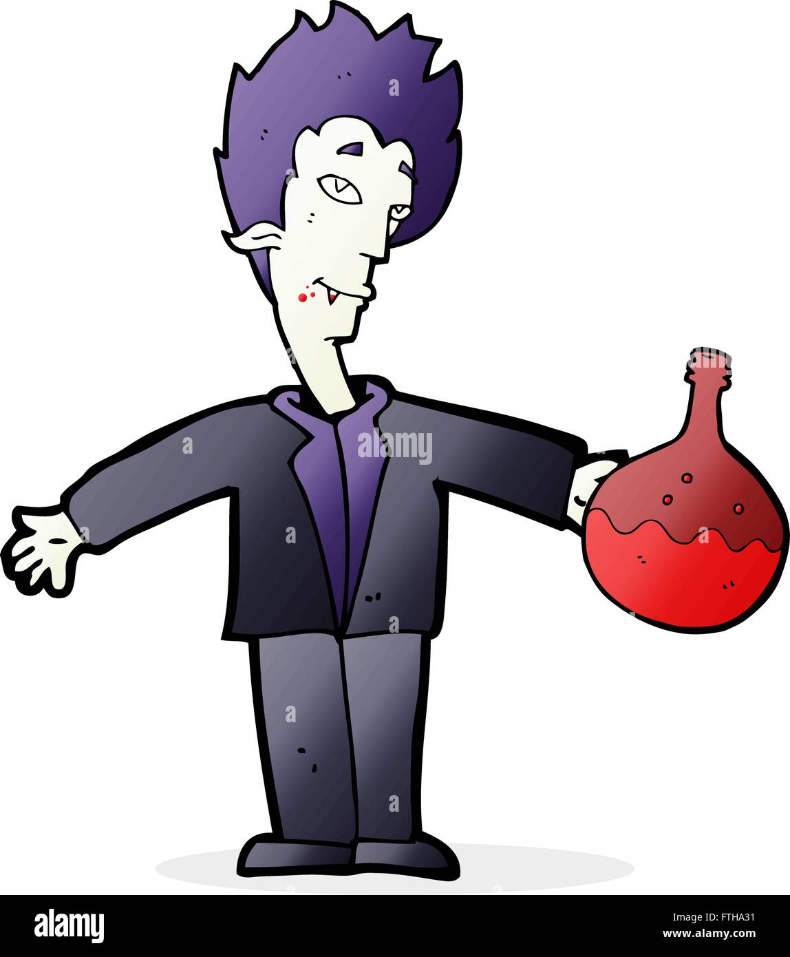 cartoon vampire drinking blood Stock Vector Image & Art - Alamy