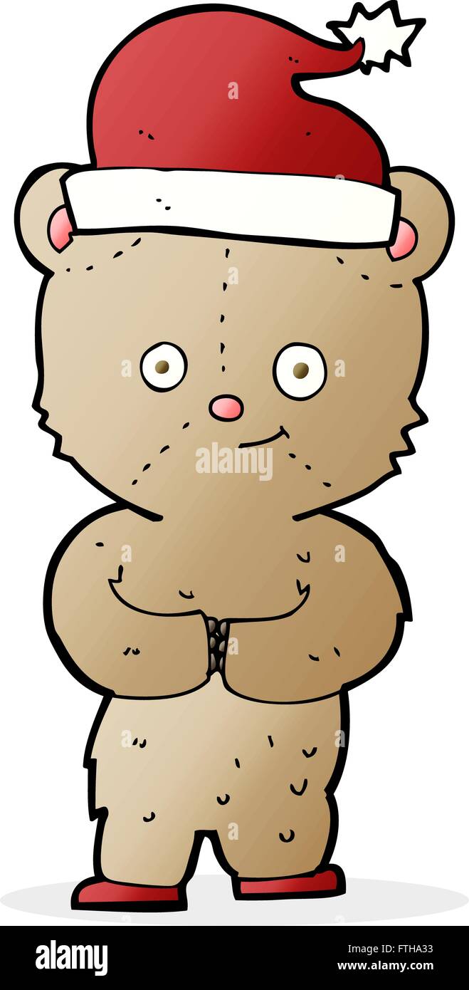 cartoon christmas teddy bear Stock Vector Image & Art - Alamy