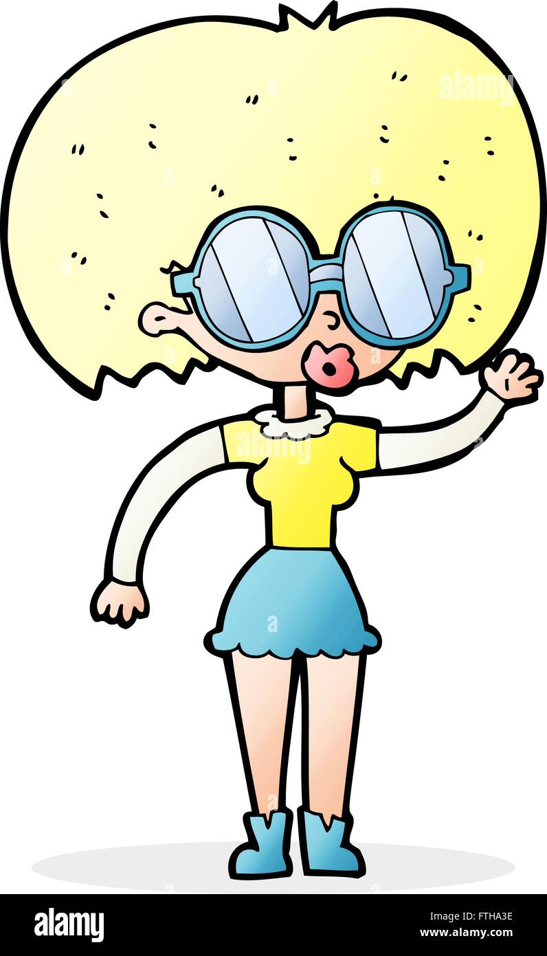 cartoon woman wearing spectacles Stock Vector Image & Art - Alamy