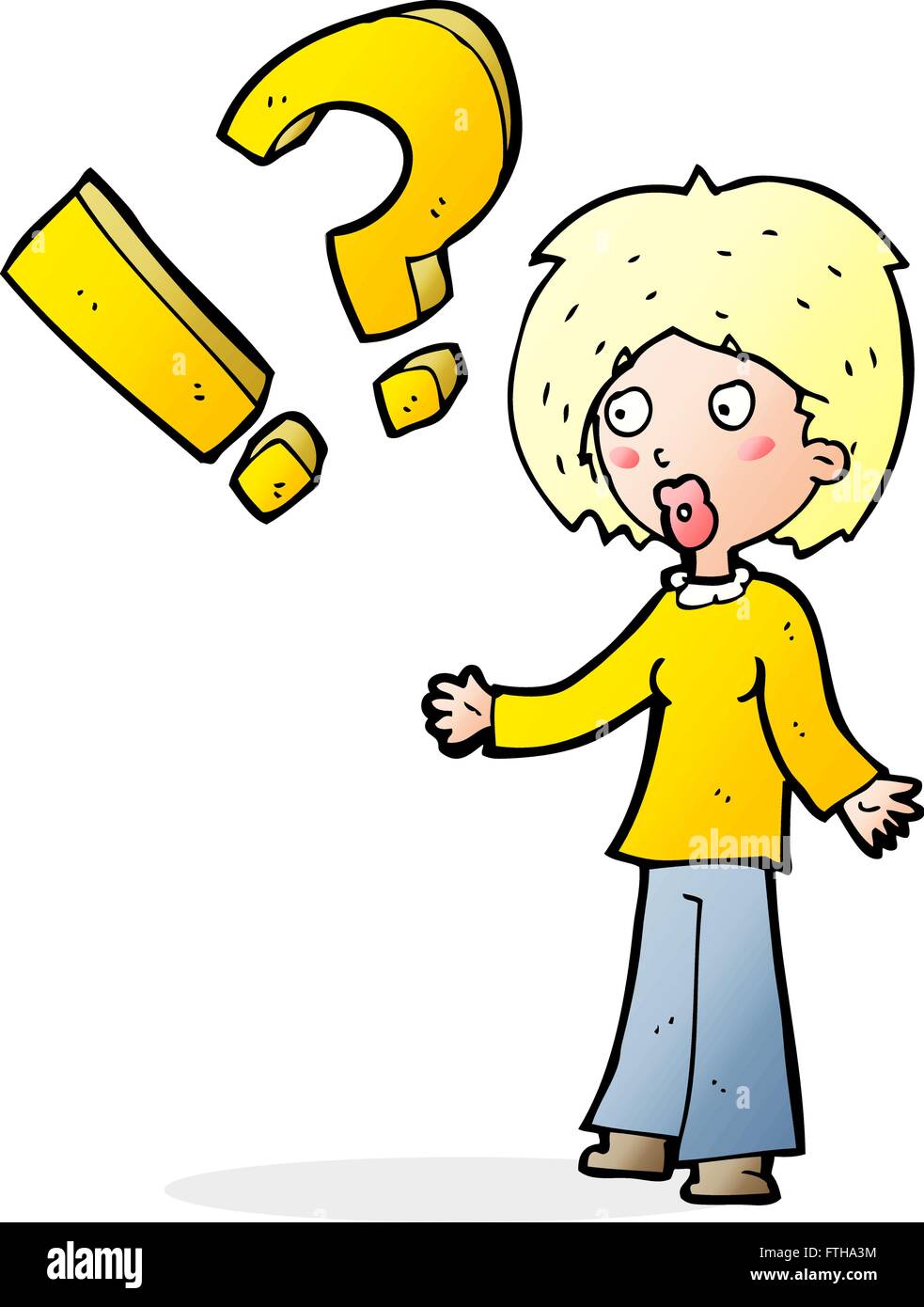 cartoon surprised woman Stock Vector Image & Art - Alamy