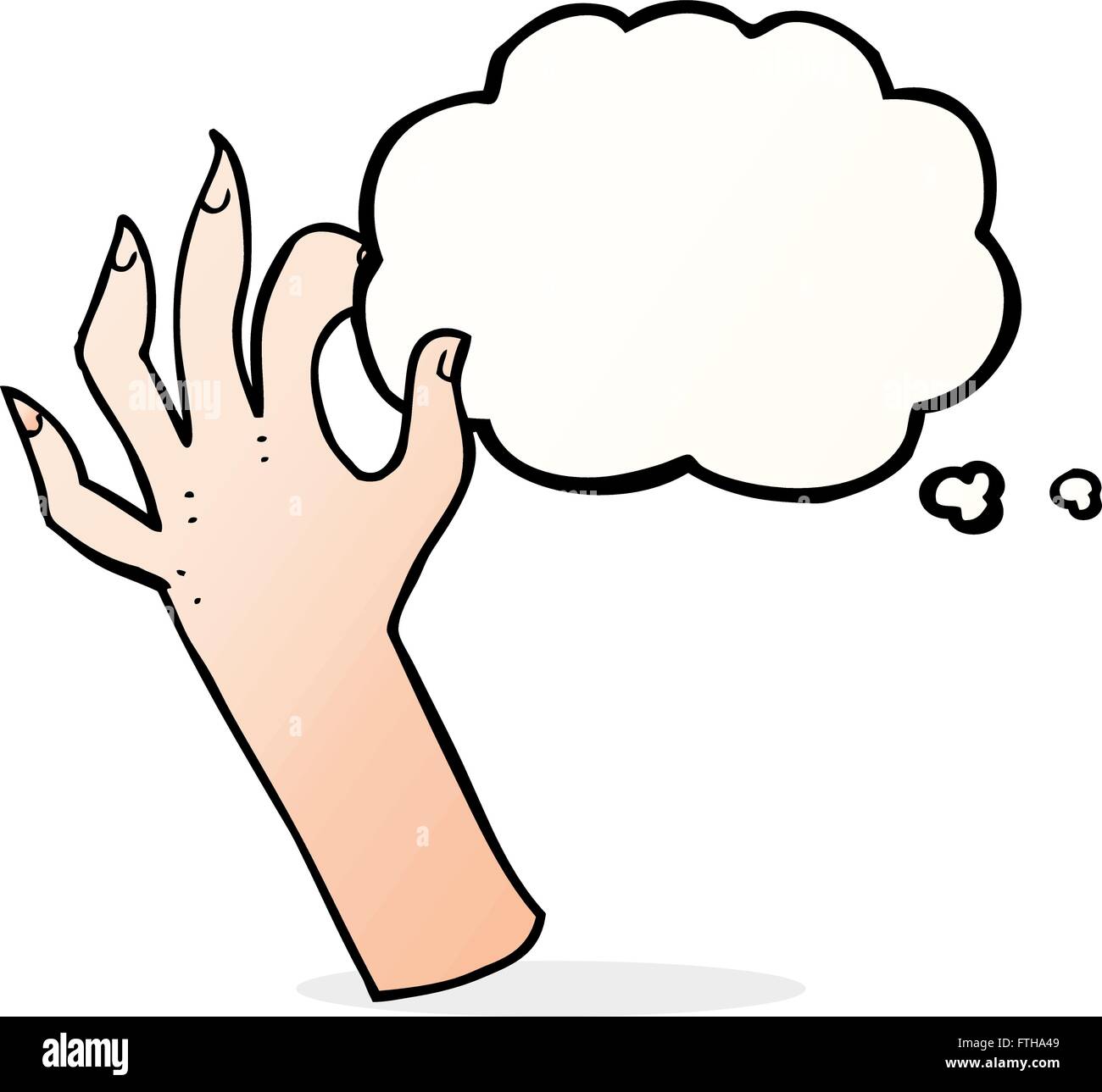 cartoon hand symbol with thought bubble Stock Vector Image & Art - Alamy