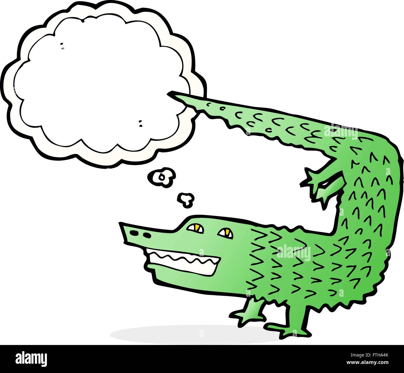 cartoon crocodile with thought bubble Stock Vector Image & Art - Alamy