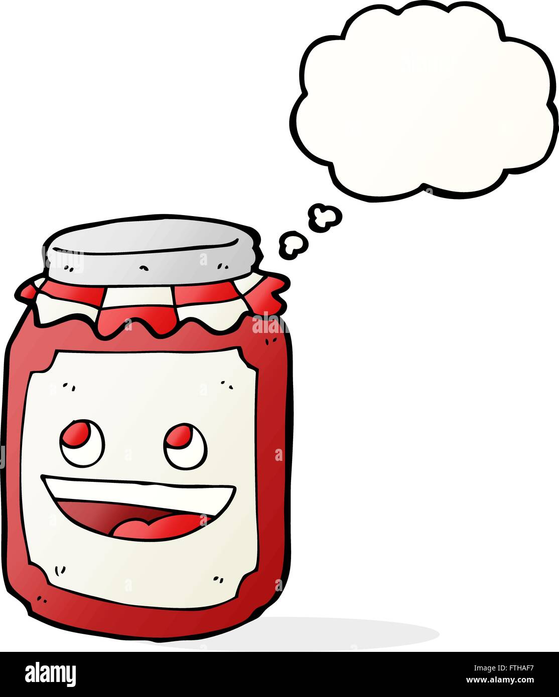 cartoon jar of preserve with thought bubble Stock Vector Image & Art ...