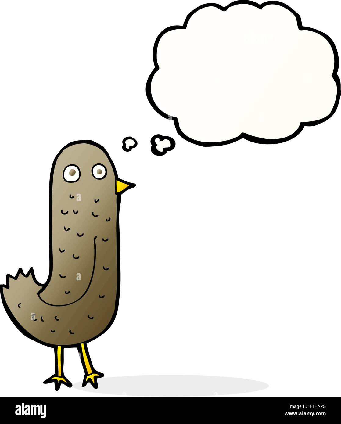Funny cartoon bird thought hi-res stock photography and images - Alamy