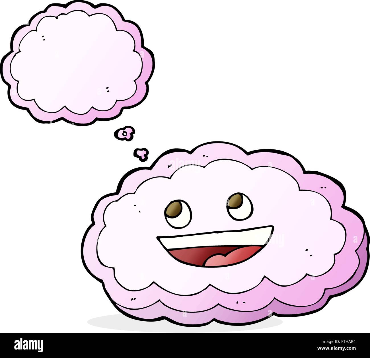 cartoon decorative cloud with thought bubble Stock Vector Image & Art ...