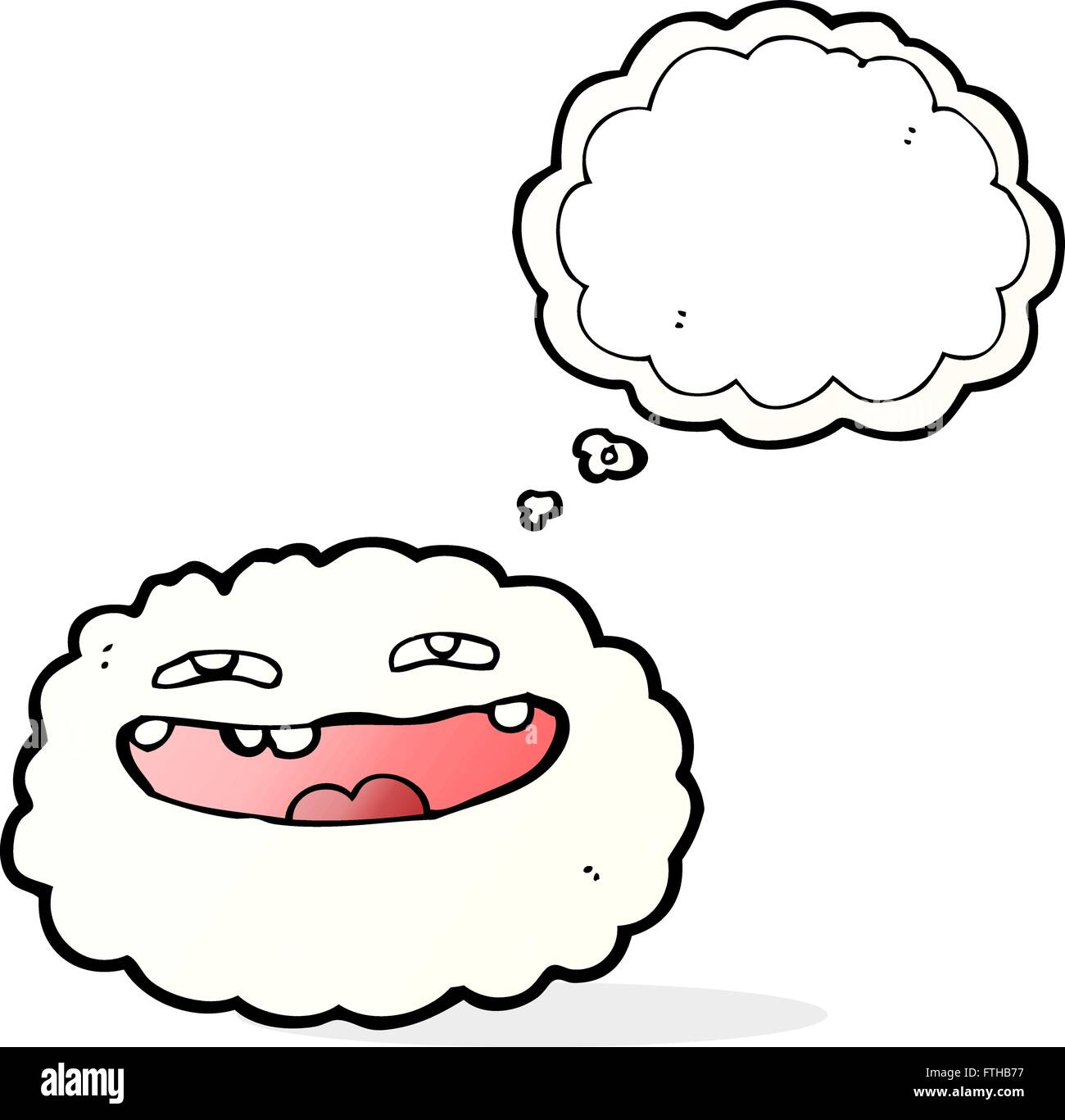 happy cartoon cloud with thought bubble Stock Vector Image & Art - Alamy