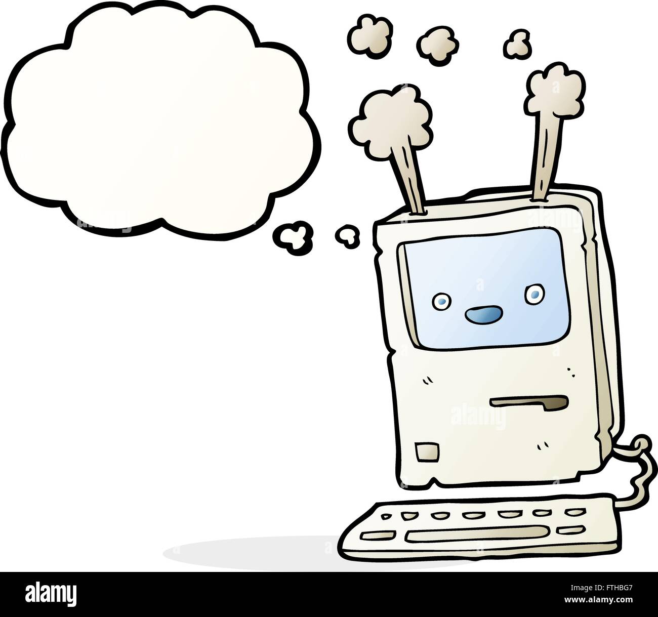 Freehand drawn cartoon old computer hi-res stock photography and images ...