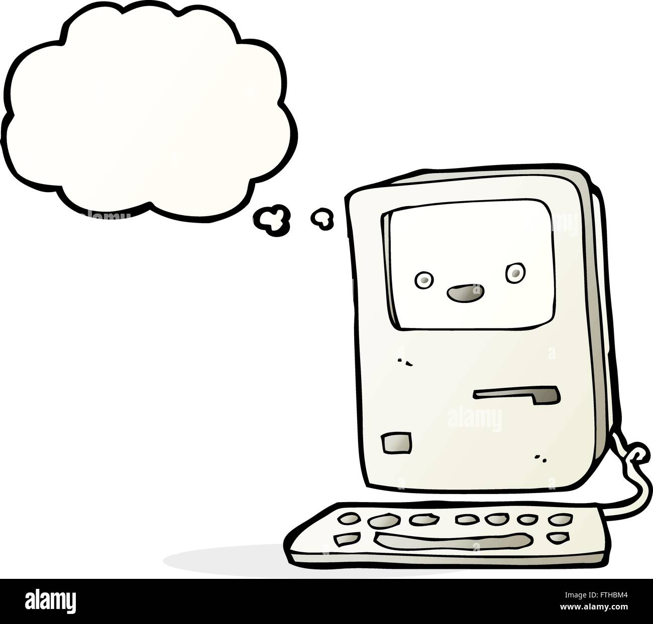 Freehand drawn cartoon old computer hi-res stock photography and images ...