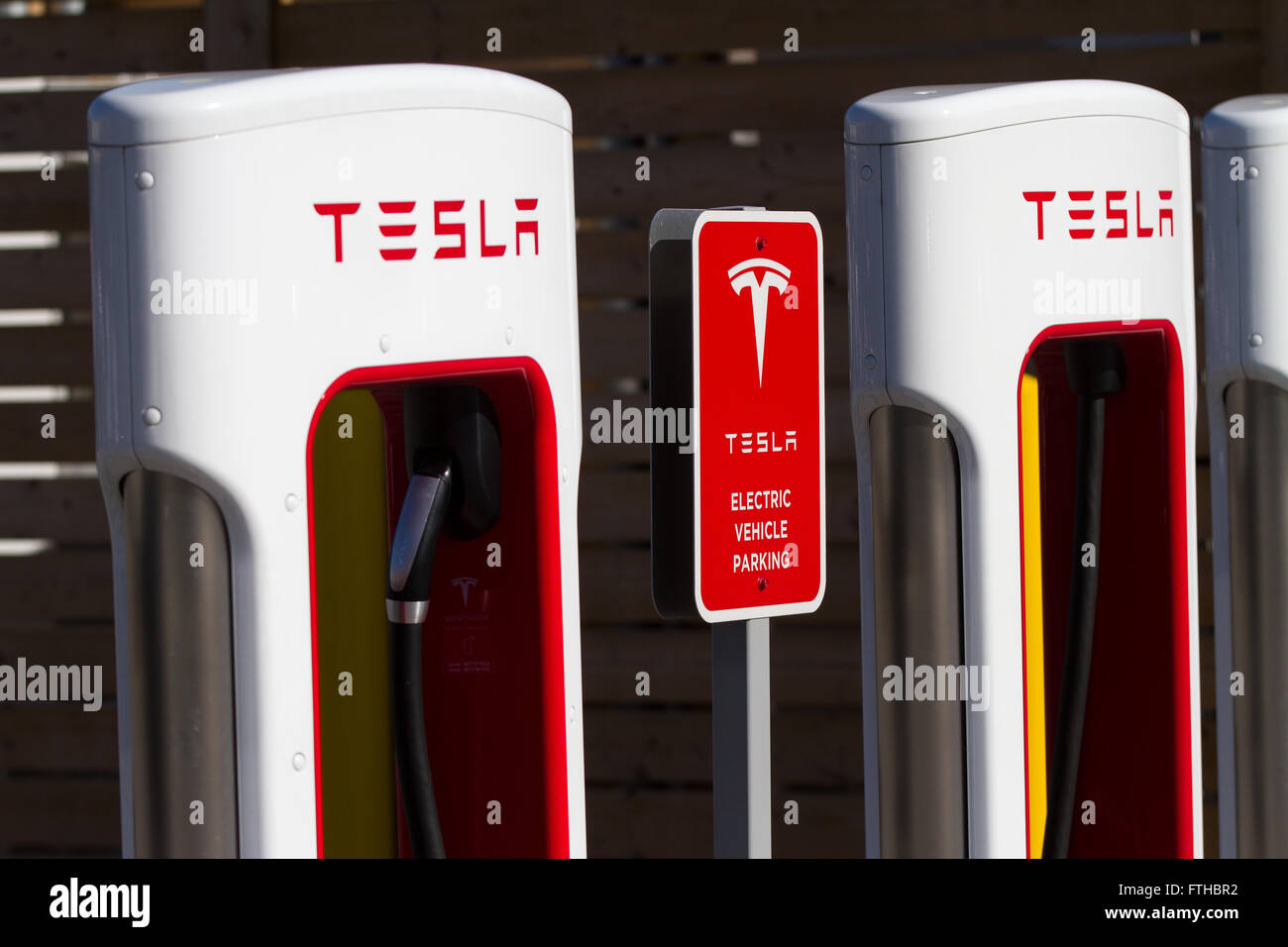 Tesla Motors recharging units at King's Cross outlet mall in in ...