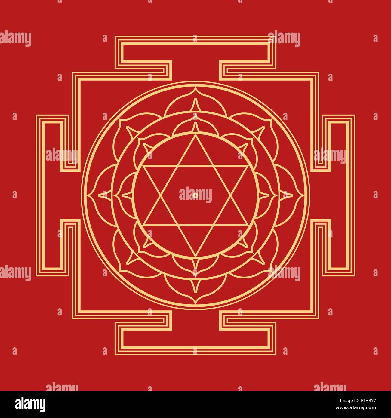 3d Golden Hinduism Symbol Stock Illustration Illustration