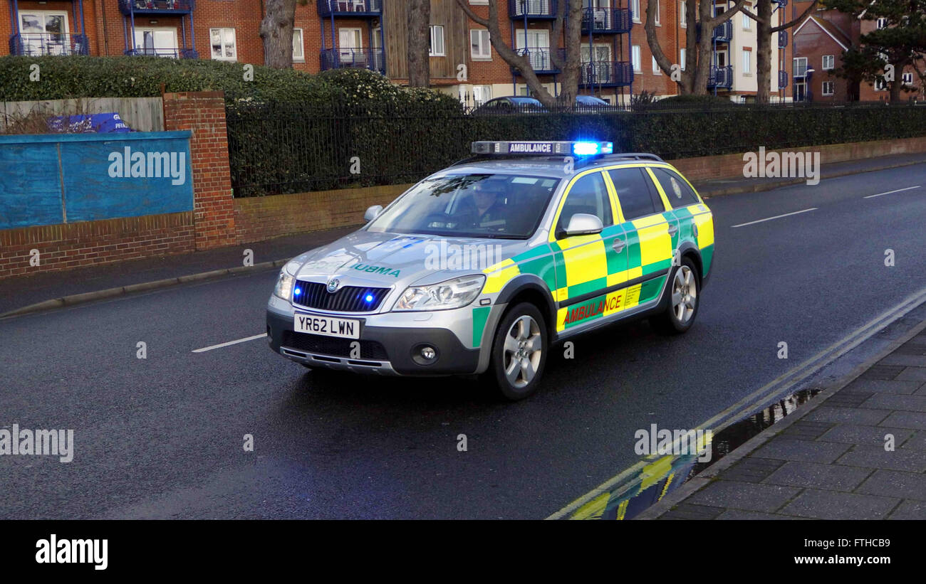 South West Ambulance Blue Light Response Stock Photo - Alamy