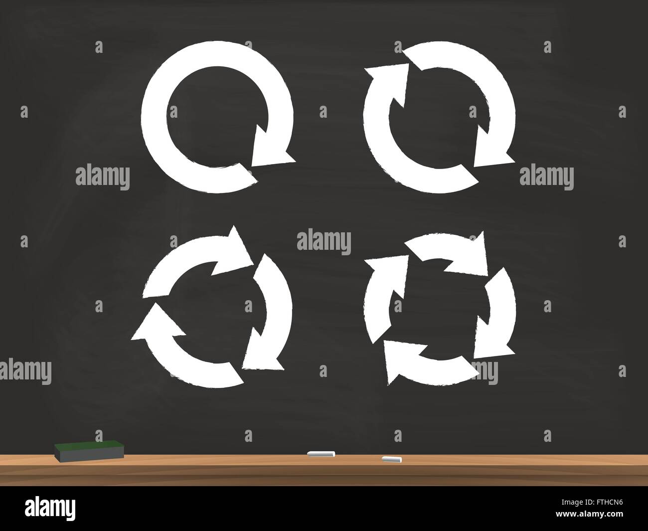 Arrow Icons Chalkboard Vector Illustration Stock Vector Image & Art - Alamy