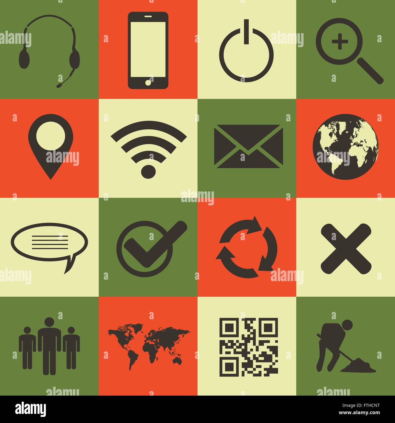 Mobile icons hi-res stock photography and images - Alamy