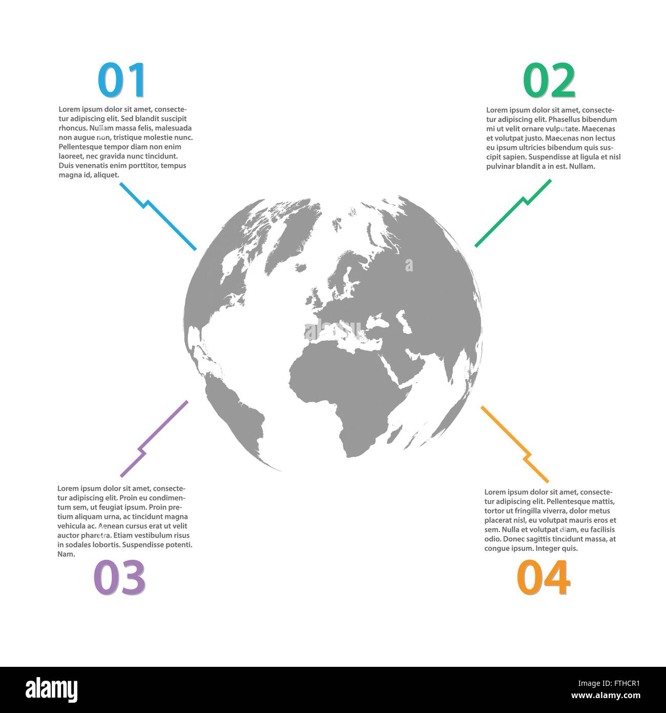 World Globe Infographics Illustration Stock Vector Image & Art - Alamy