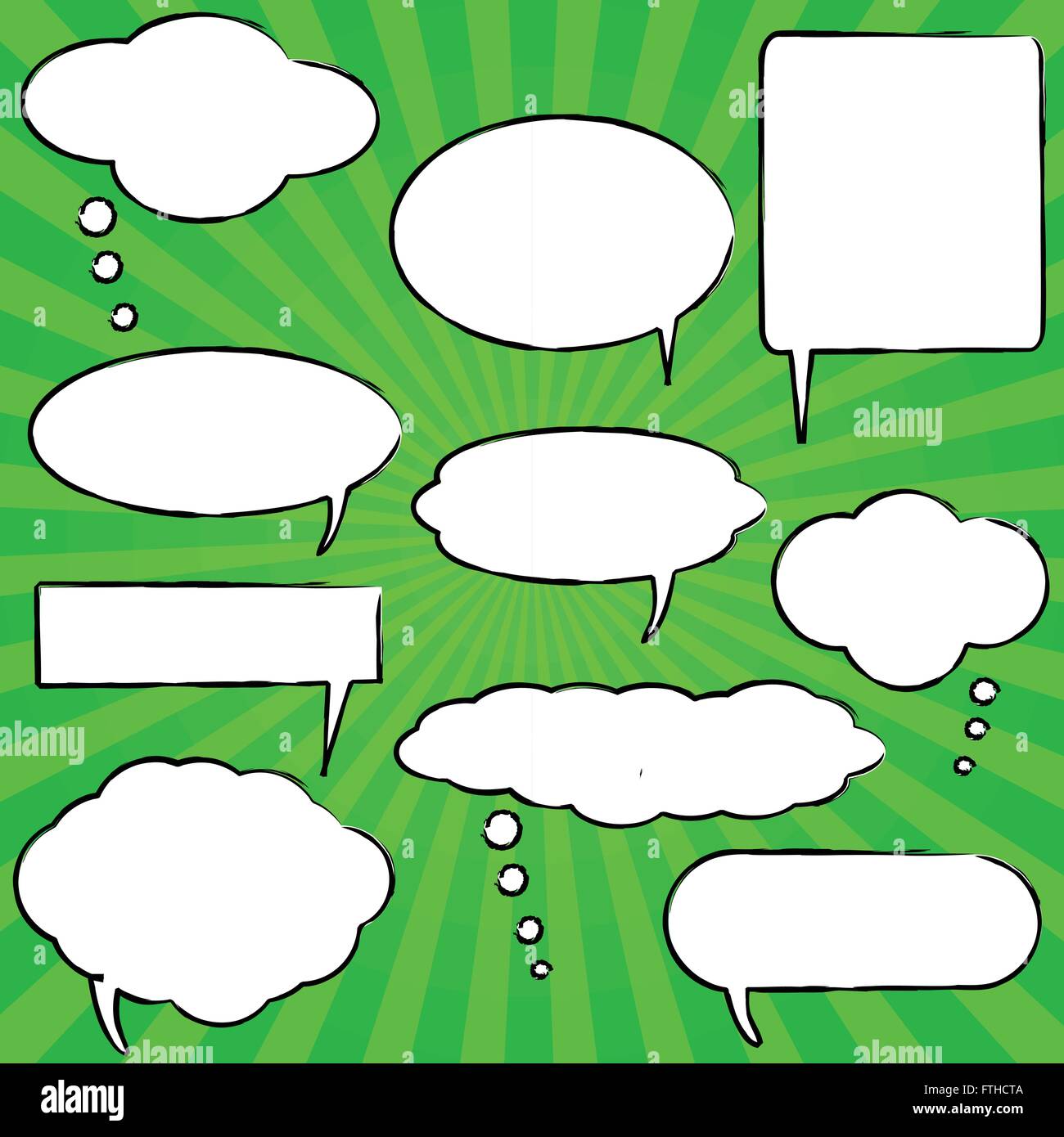 Comic Speech Chat Bubbles Stock Vector Image & Art - Alamy