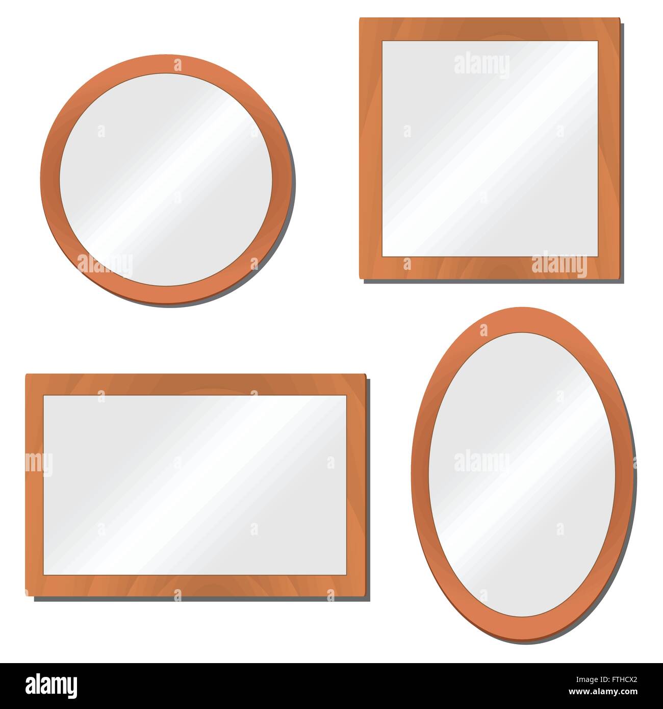 Round mirrors vector vectors Stock Vector Images - Alamy