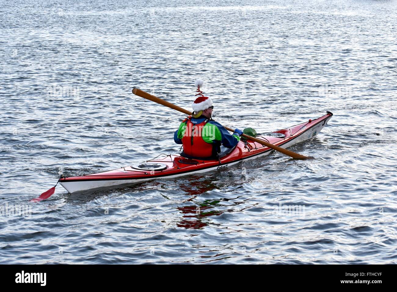 Kayaking in the bay Stock Photo - Alamy