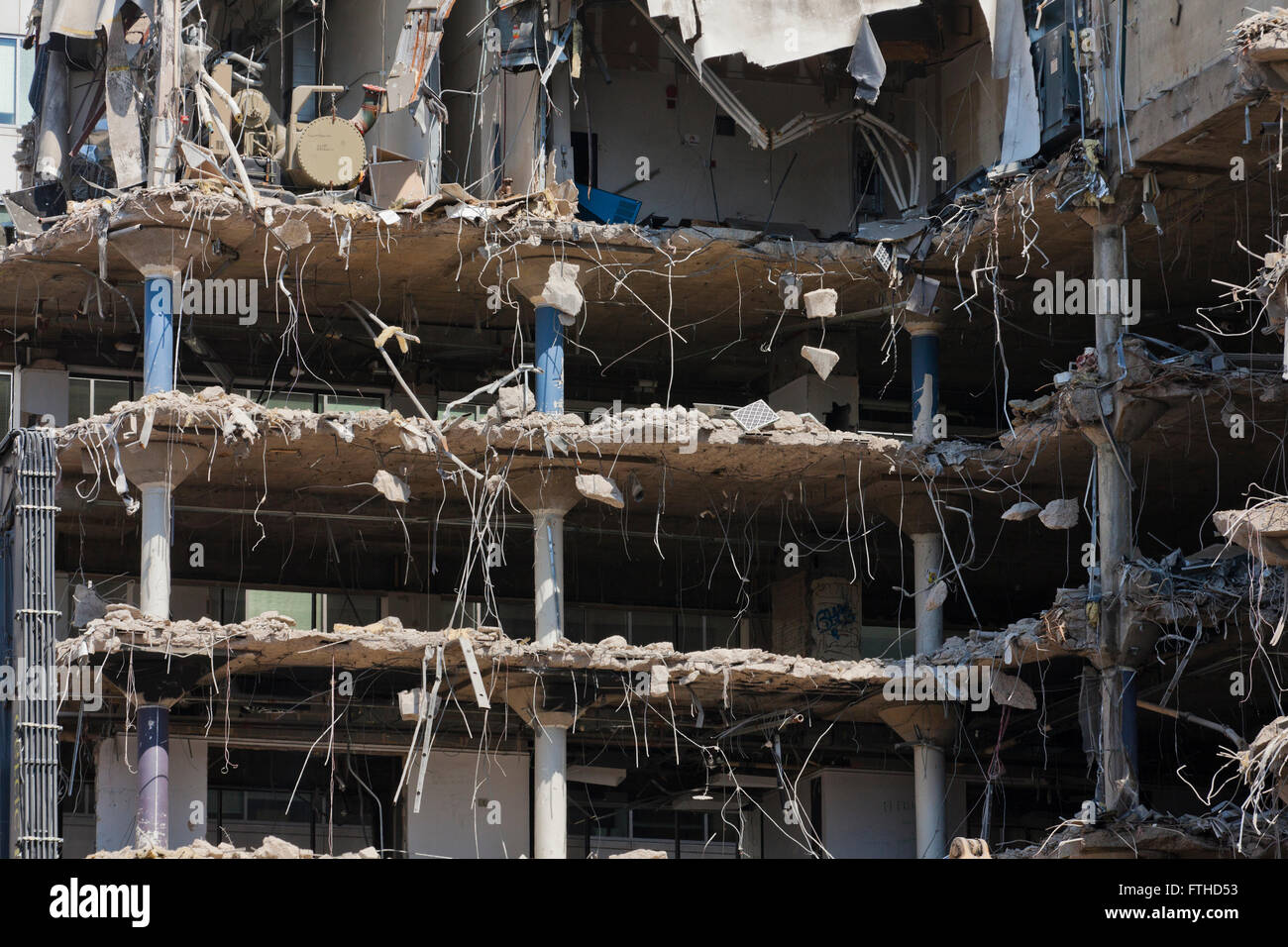 Commercial office building demolition site - Washington, DC USA Stock ...