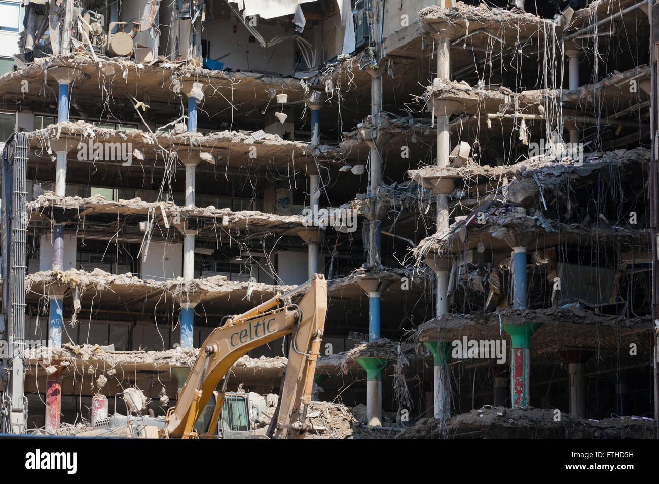 Commercial office building demolition site - Washington, DC USA Stock ...