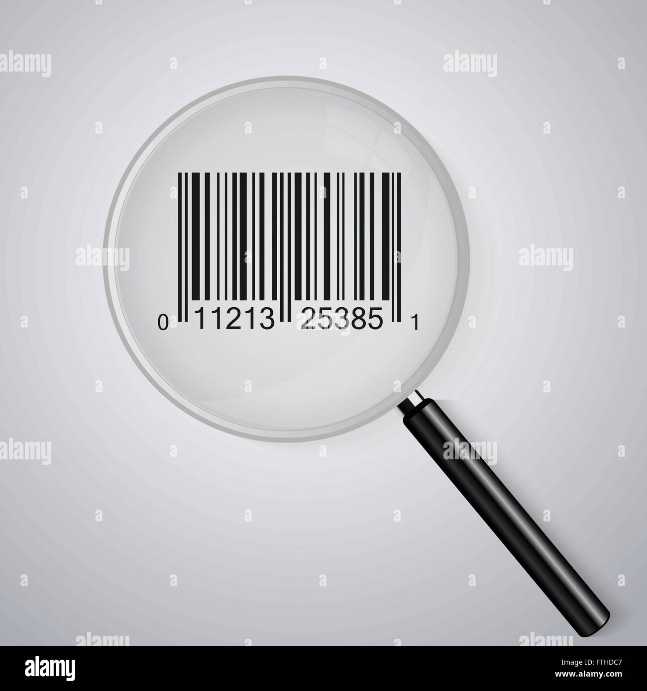 Magnifying glass and barcode illustration Stock Vector Image & Art - Alamy