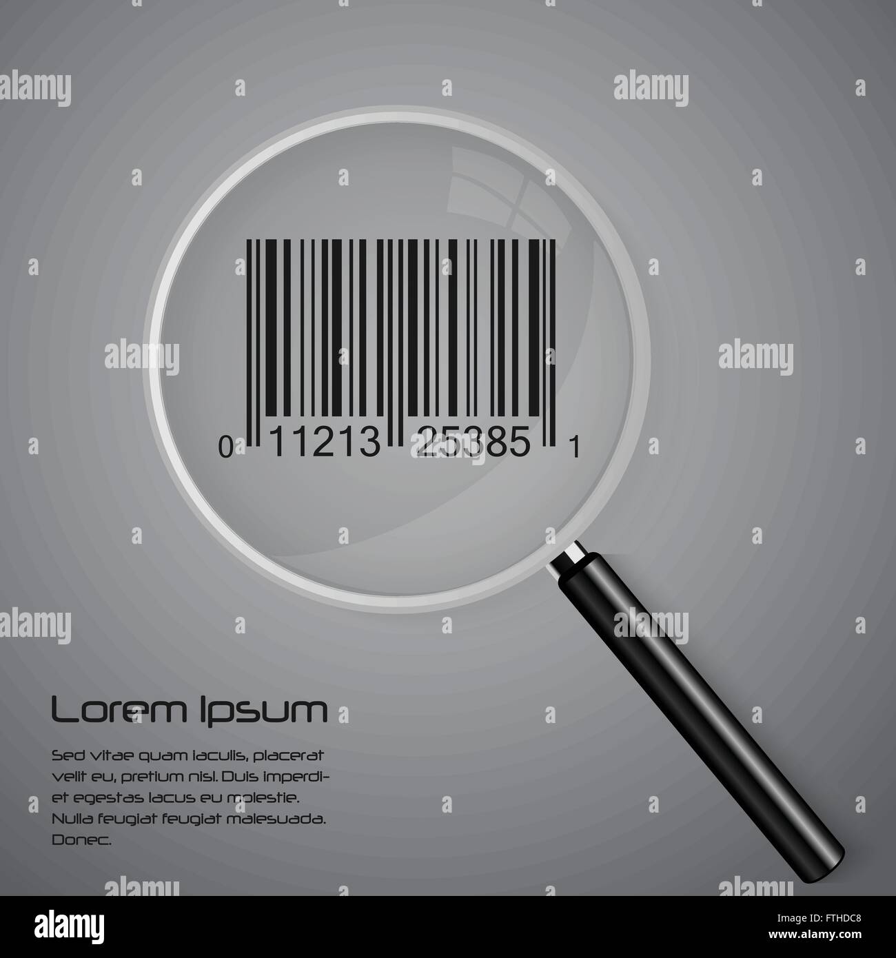 Magnifying glass and barcode vector illustration Stock Vector Image ...