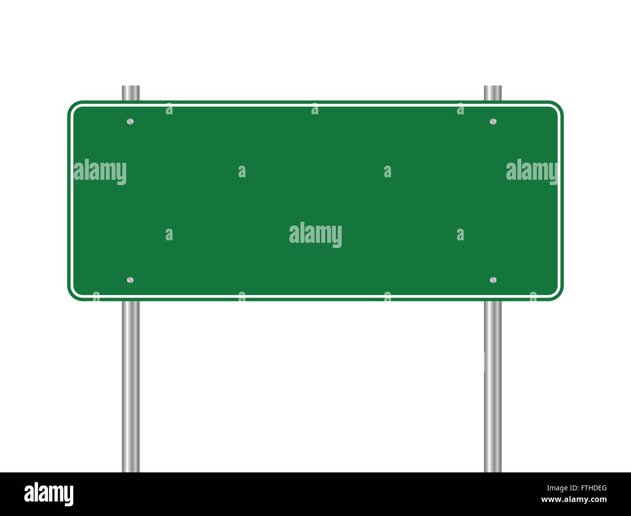 Blank green traffic road sign vector illustration Stock Vector Image ...