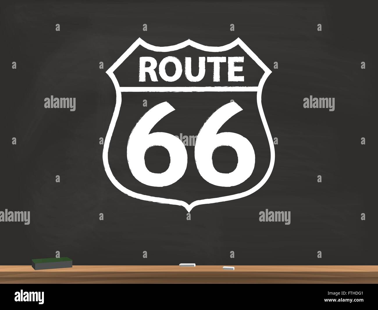Route 66 Sign Chalkboard Illustration Stock Vector Image & Art - Alamy