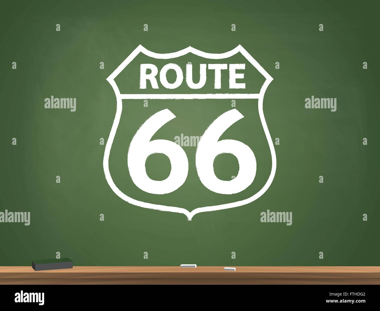 Route 66 Sign Chalkboard Illustration Stock Vector Image & Art - Alamy