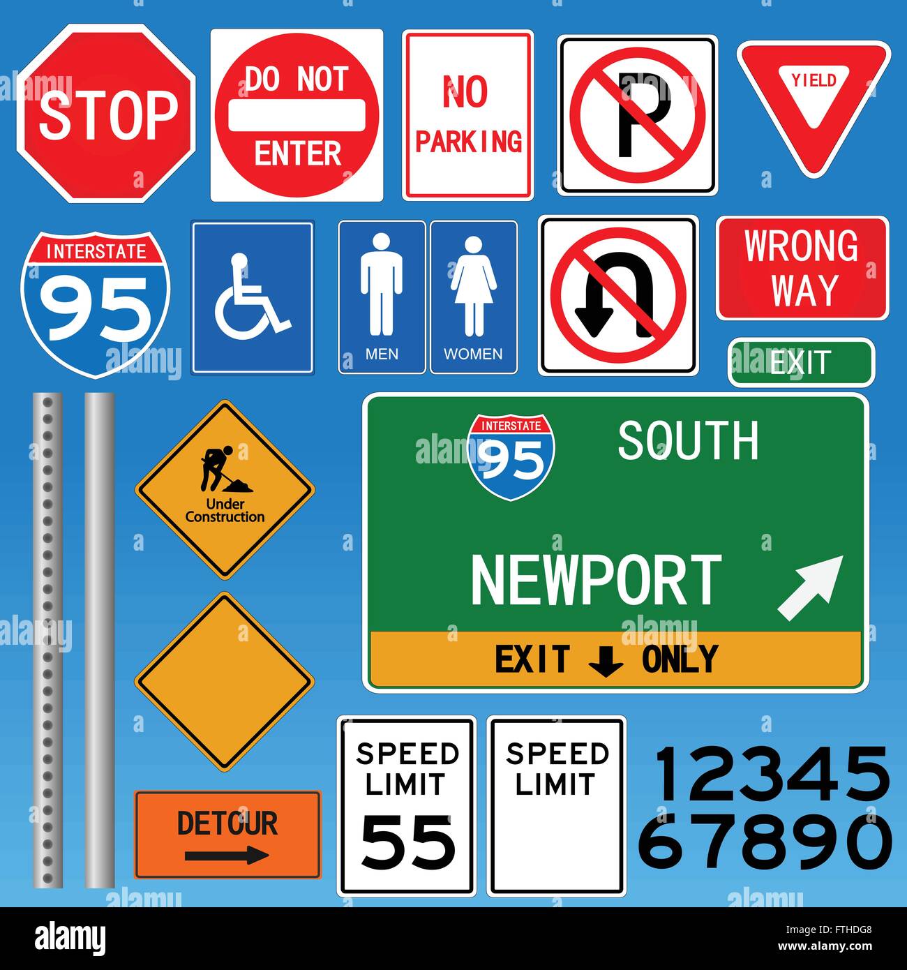 Green Interstate Sign