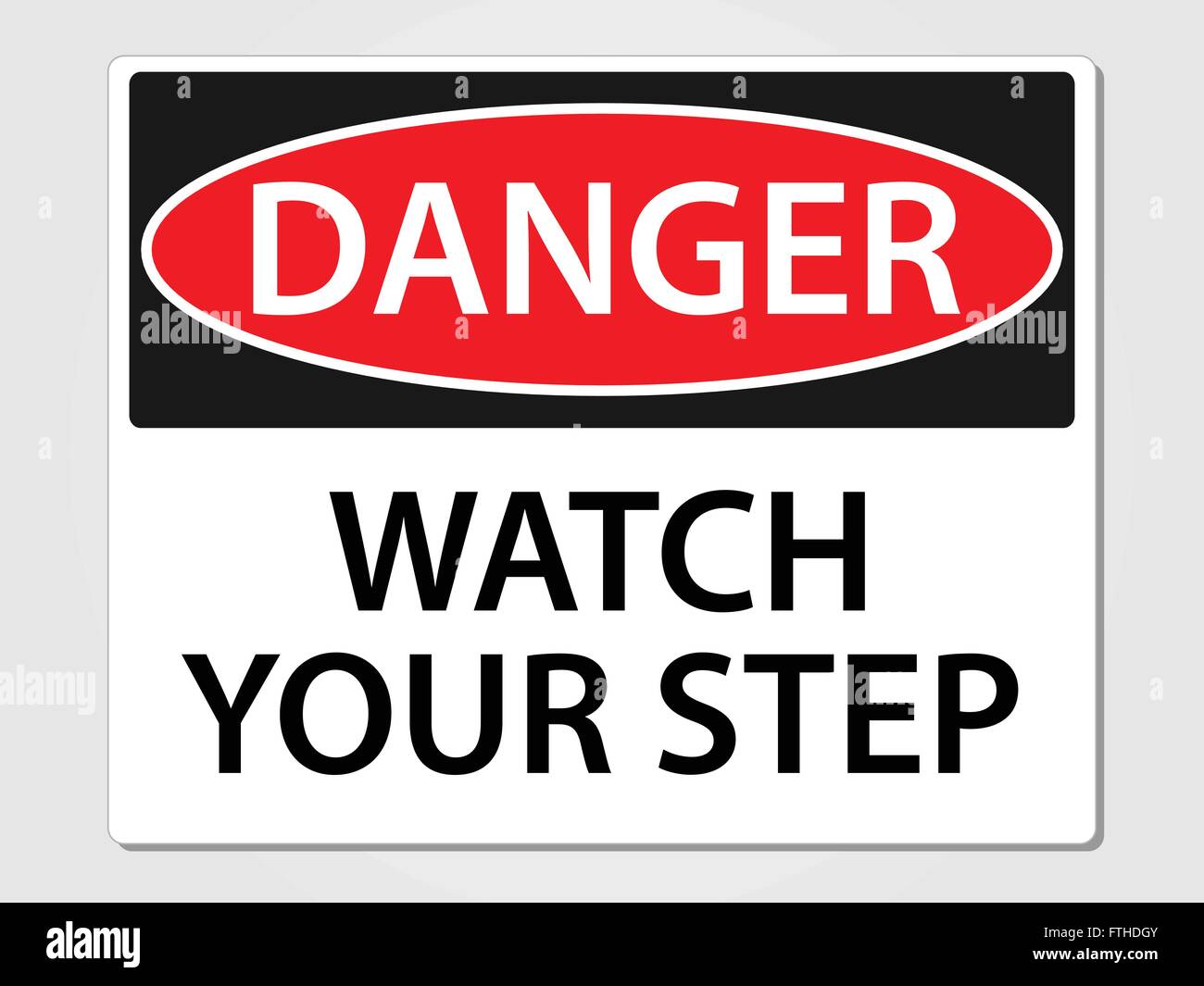 Danger watch your step sign vector illustration Stock Vector Image ...