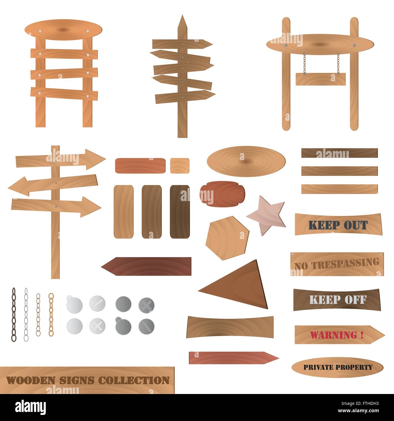Wooden Signs Collection Stock Vector Image & Art - Alamy