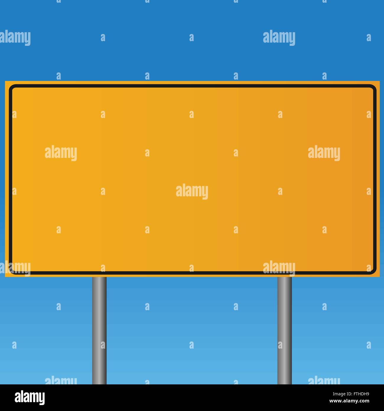 Blank Yellow Street Sign Stock Vector Image & Art - Alamy
