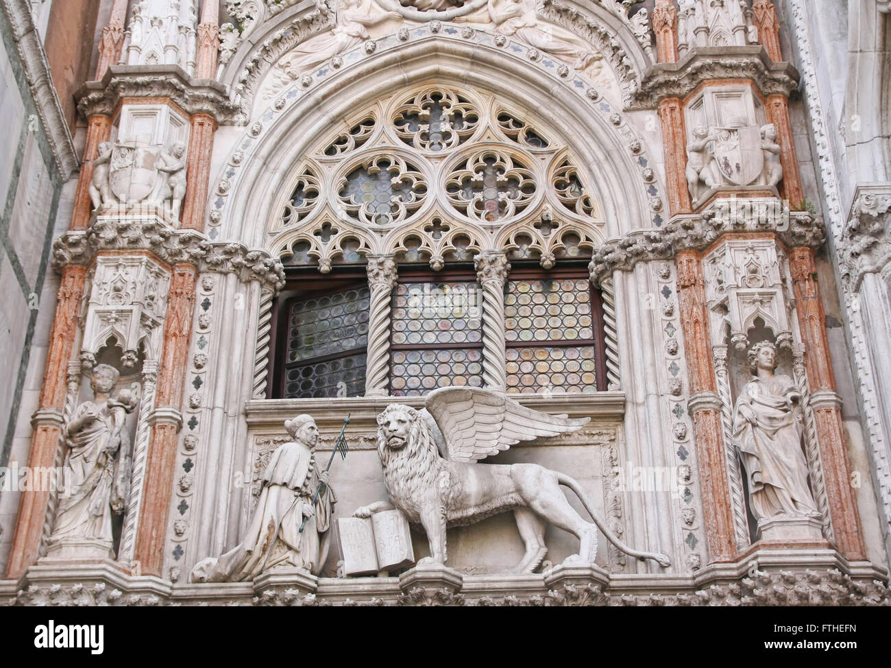 Close up of Doge's Palace at San Marco Square (Venice, Italy Stock ...
