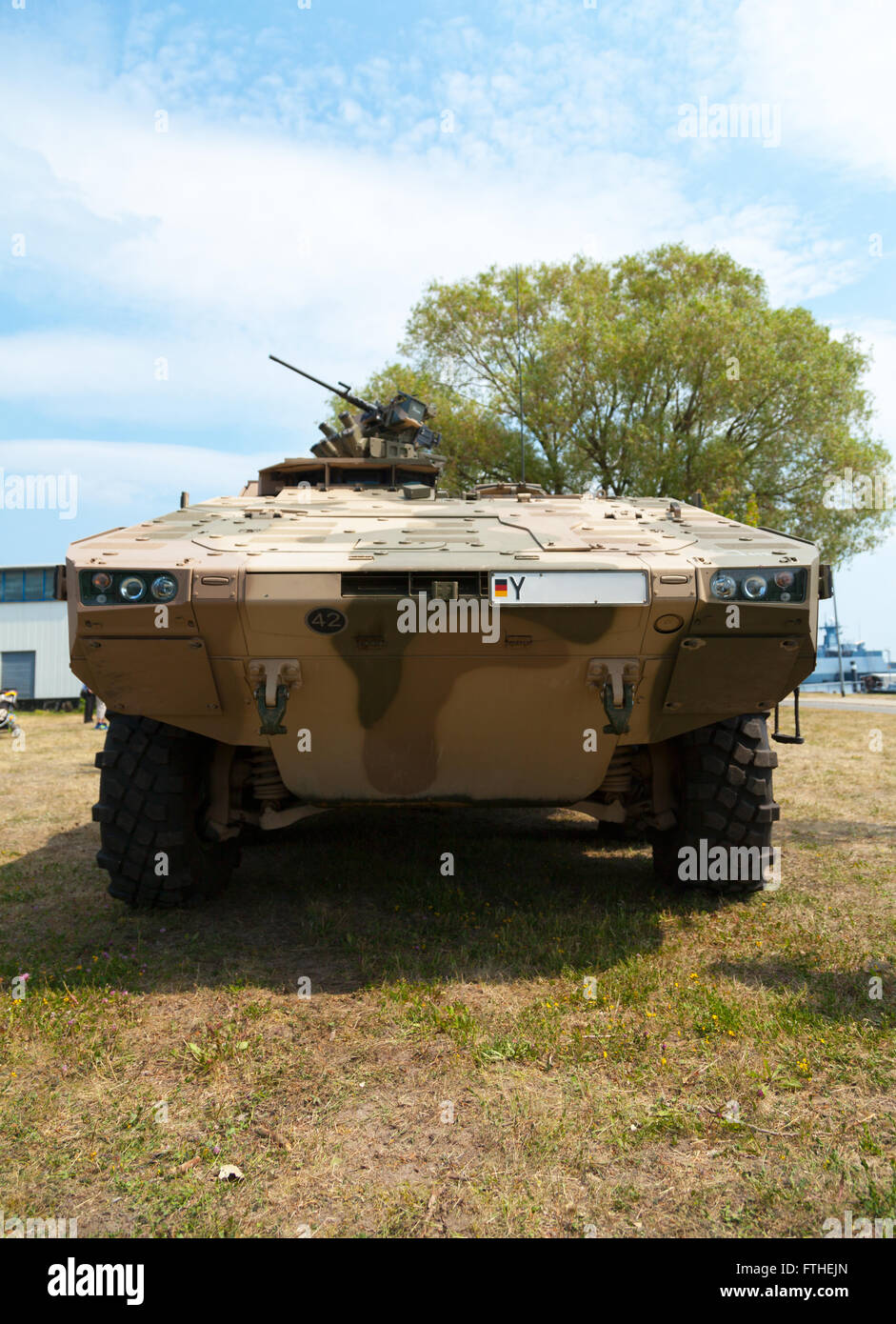 front of a german armored personnel carrier gtk boxer Stock Photo - Alamy